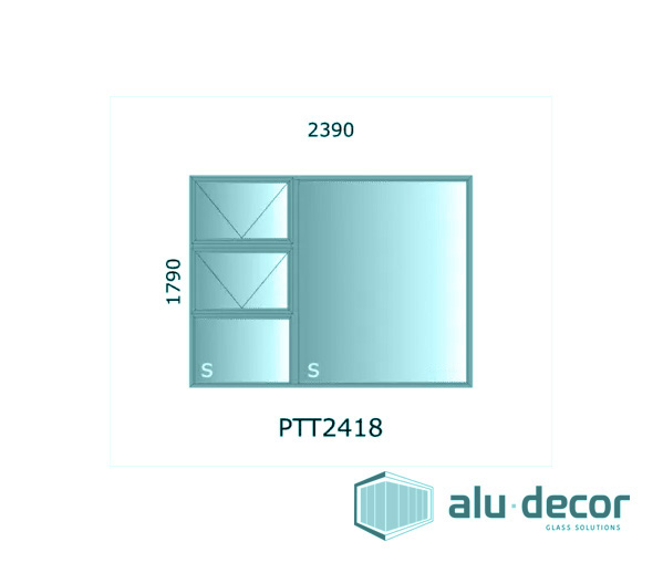 Aluminium Top Hung Window PTT2418 - Alu Decor Glass Solutions